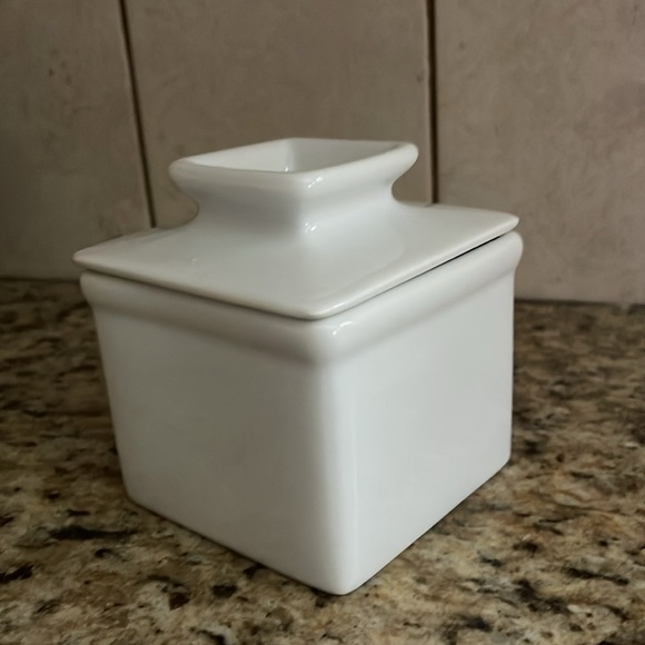 Kitchen | Butter Bell White Ceramic Square Shape Is Unique New Never ...